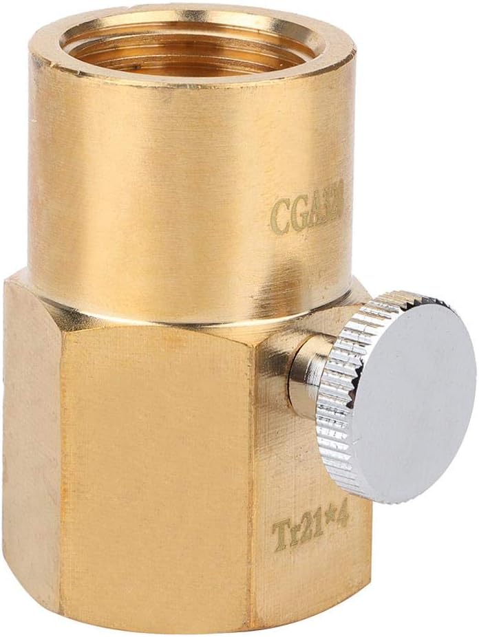 CO2 Refill Adapter, Brass Soda Bottle On/Off Adapter CO2 Fill Valve ...