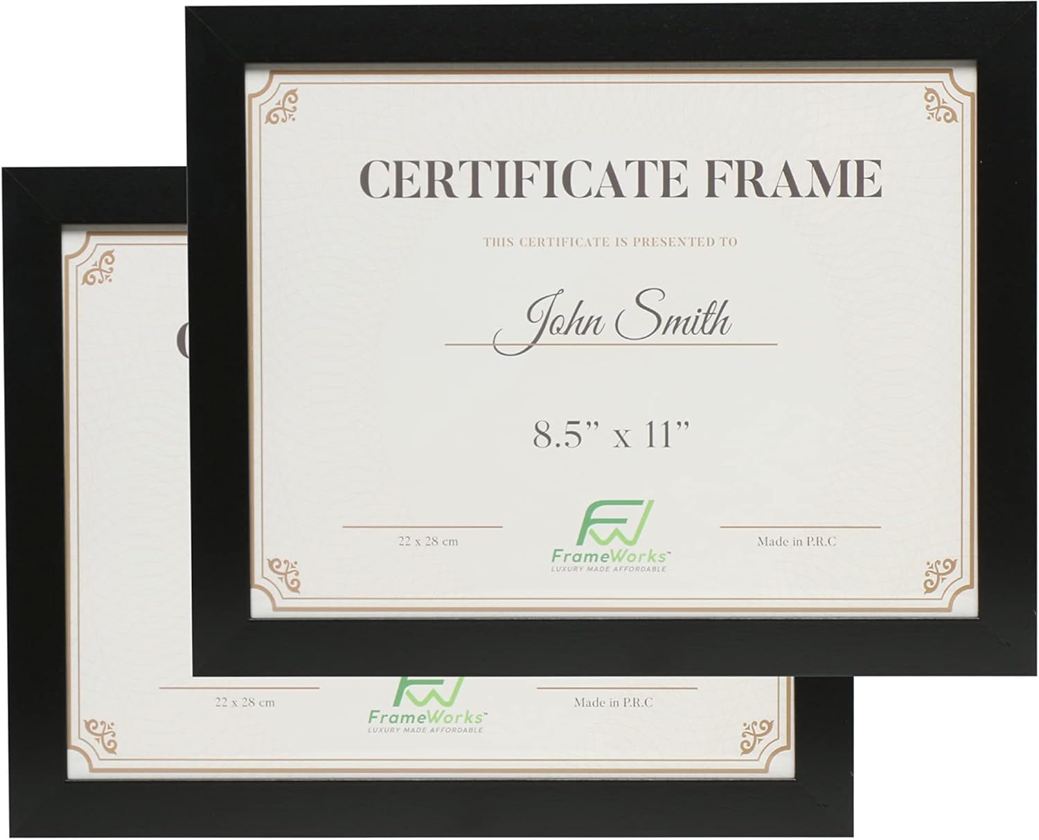 Amazon.com - FrameWorks 8.5x11 Classic Wooden Document Frames Tempered ...