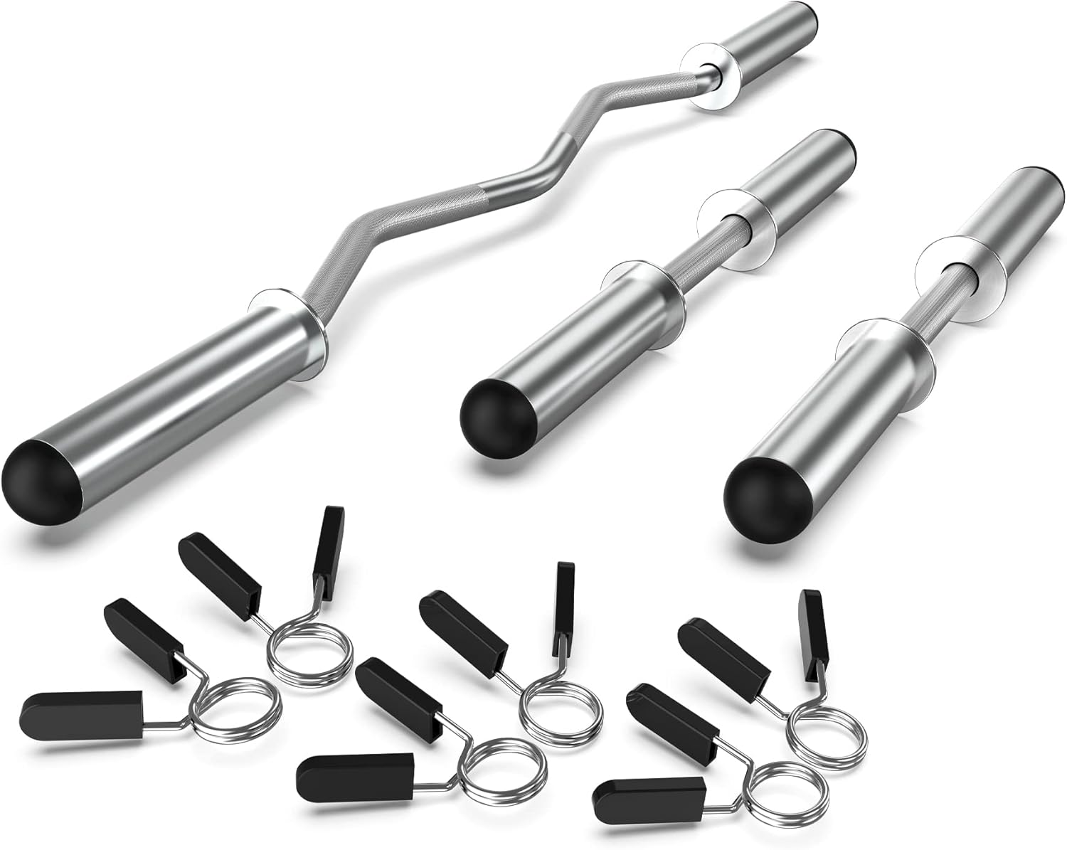 Buy YCCHENG Curl Bar Hollow Barbell and Dumbbell Handles for Light ...