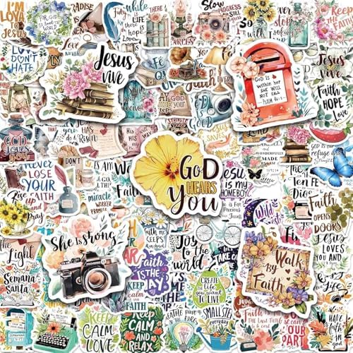 52pcs Jesus Christian Stickers, Bible Verse Faith Stickers, Cross ...