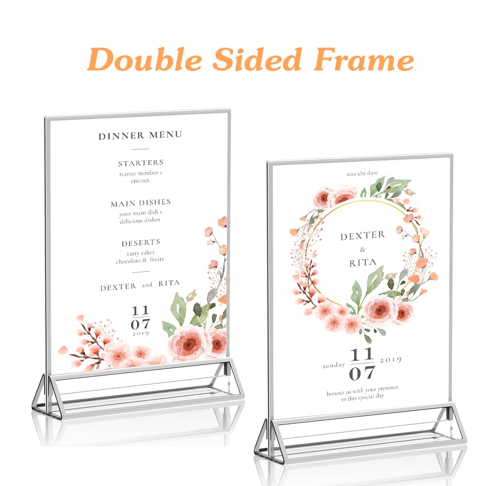 Snapklik.com : Adboros 16 Pack 5x7 Clear Acrylic Sign Holders