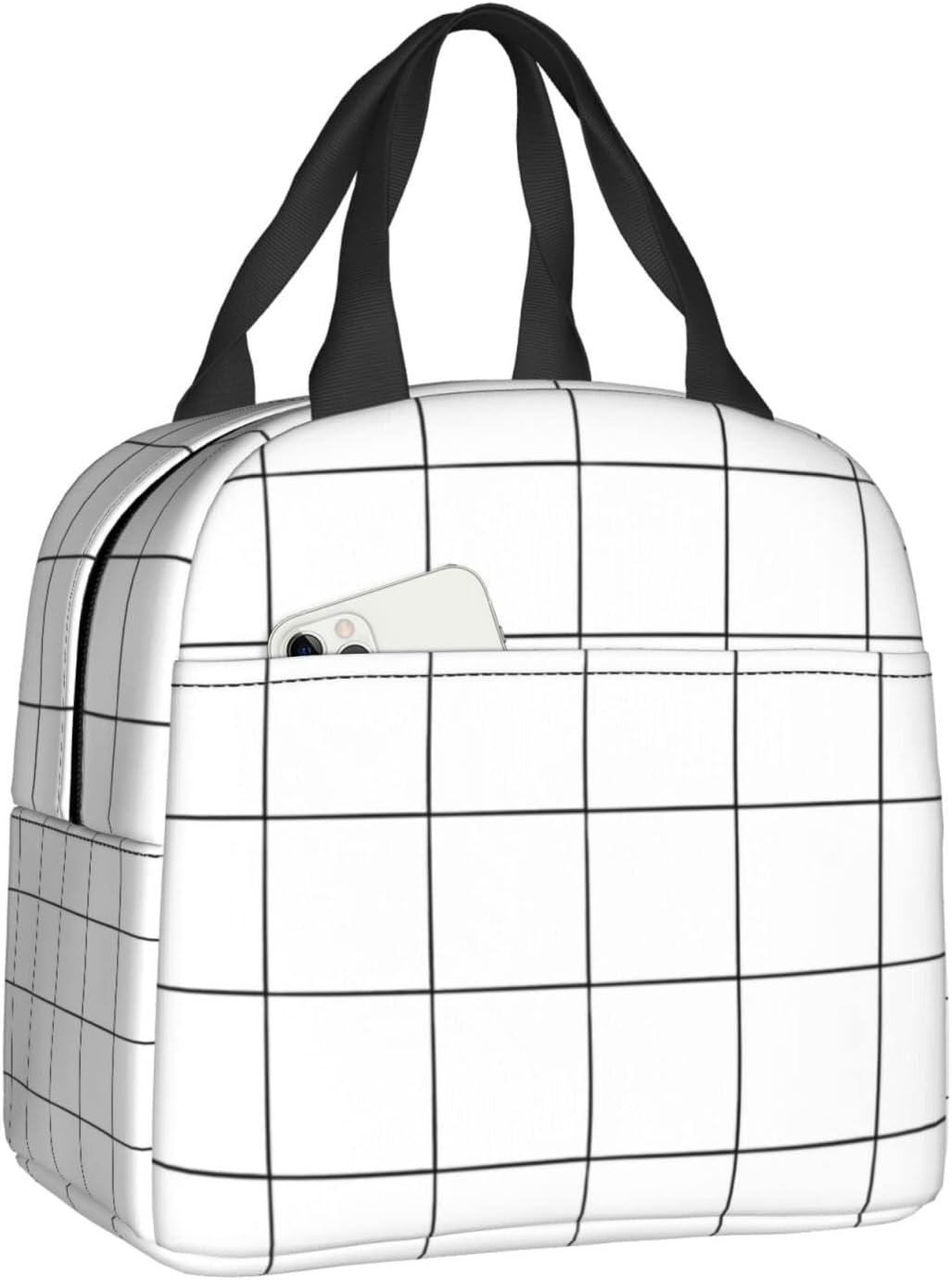 Amazon.com: White Checkered Bags, Reusable Snack Bag Food Container For ...