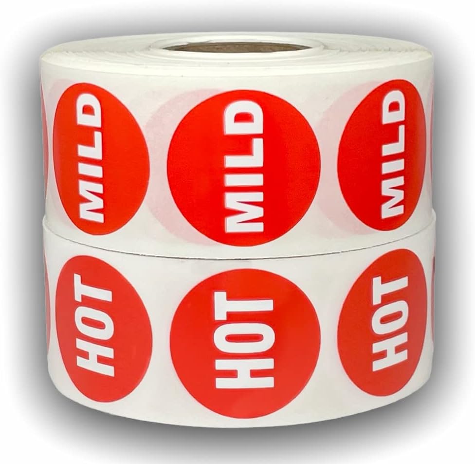 Amazon.com : 2 Rolls Total | 1 Roll Hot Stickers and 1 Roll Mild ...