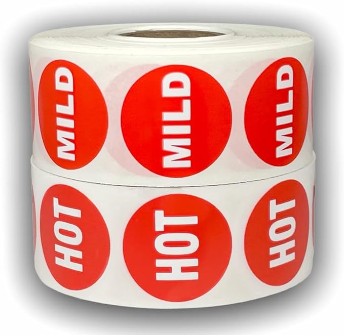 Amazon.com : 2 Rolls Total | 1 Roll Hot Stickers and 1 Roll Mild ...