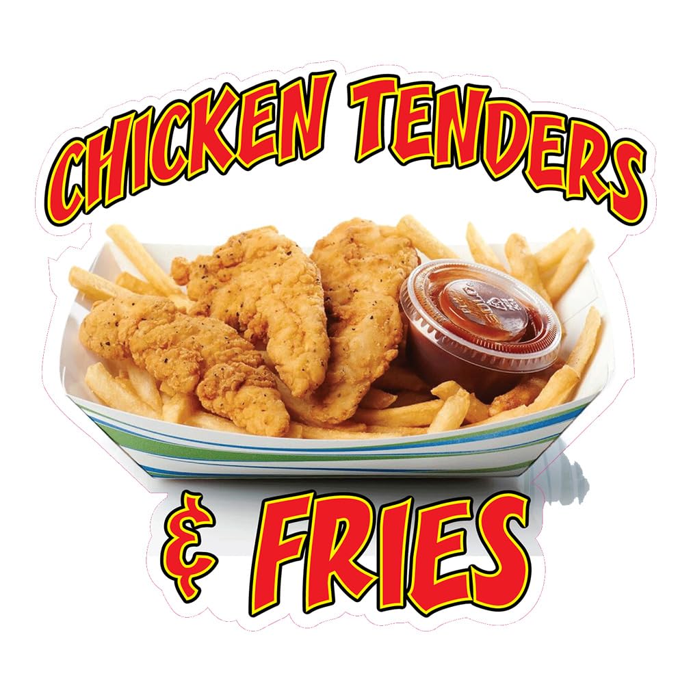 Amazon.com: Custom Food Truck Decals Chicken Tenders & Fries Food and ...