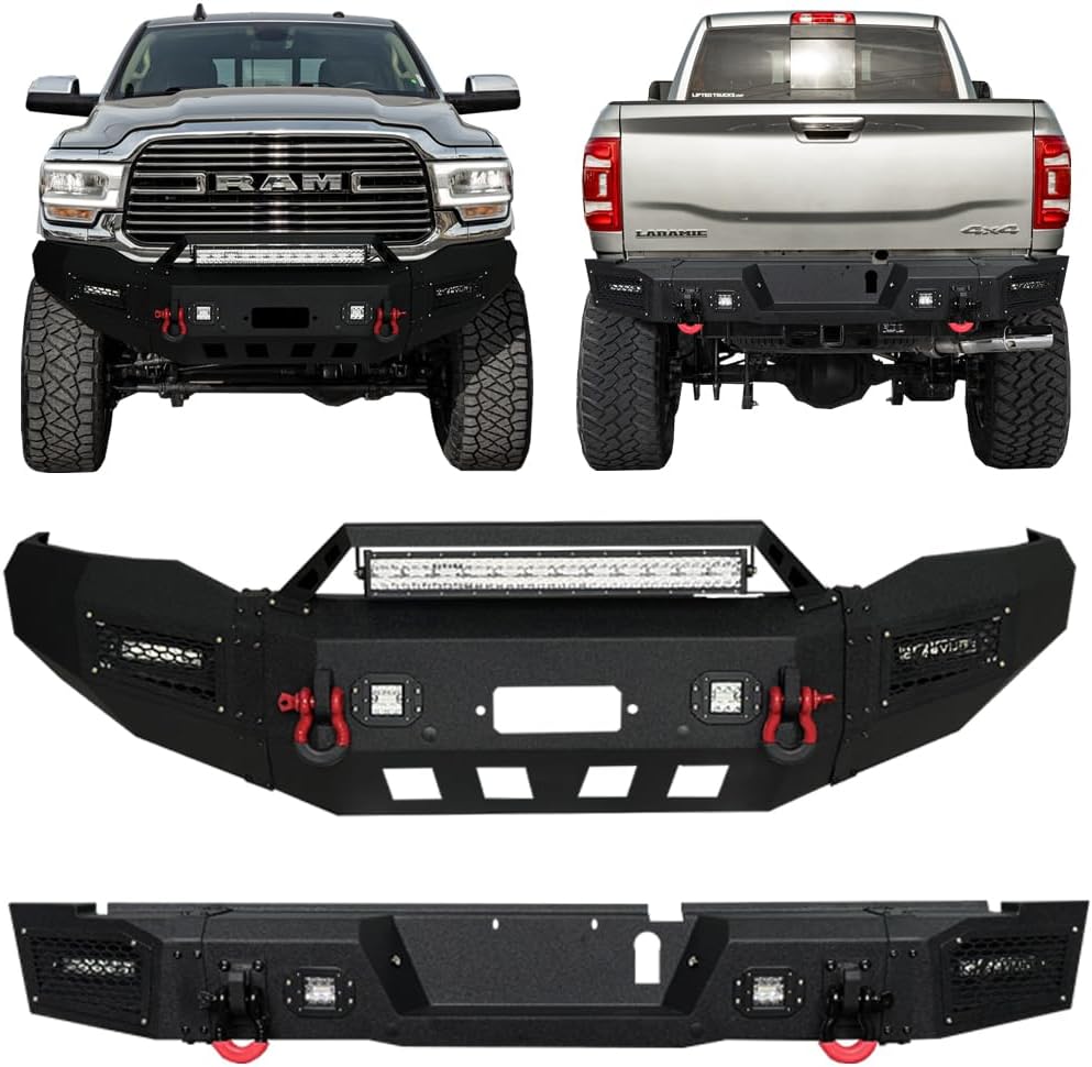 Amazon.com: Vijay Front and Rear Bumper Compatible with 2013-2018 RAM ...