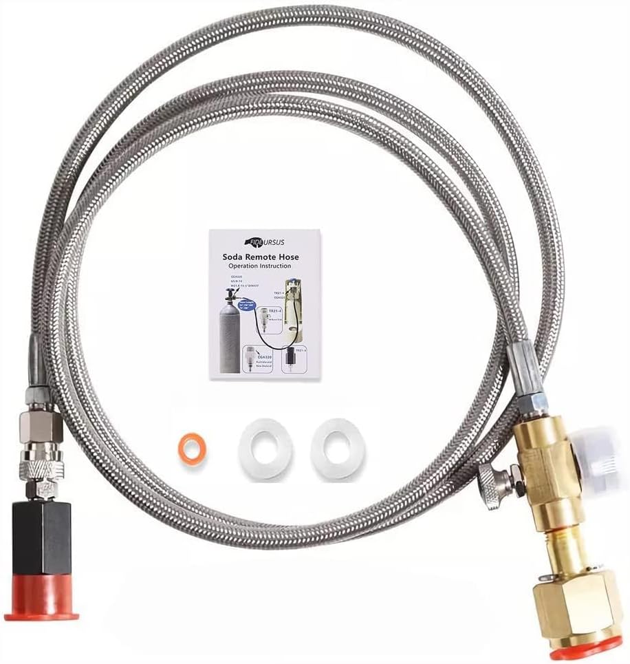 YoTmake Stainless Steel Soda Maker CO2 Tank Adapter Kit