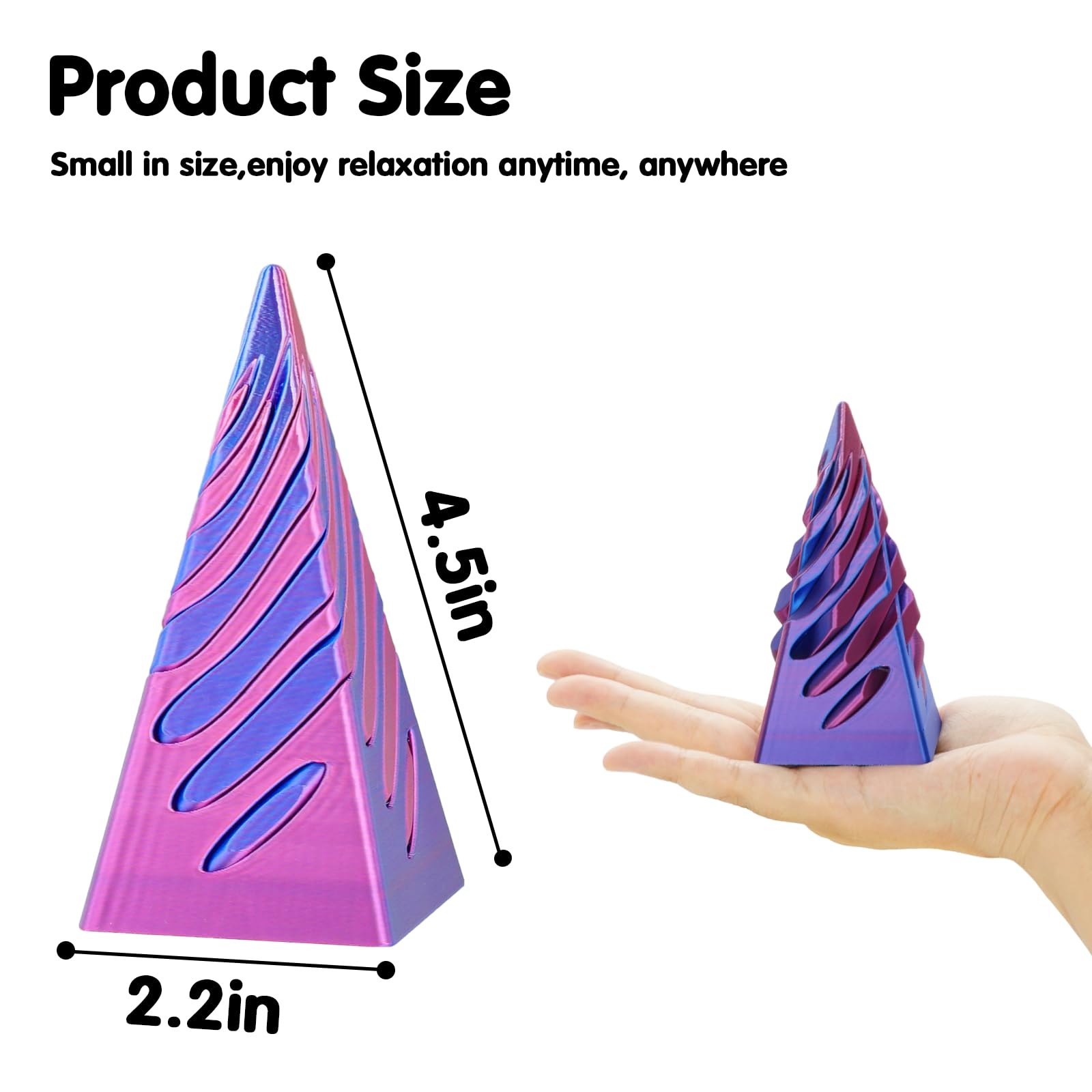 Snapklik.com : 3D Printed Spiral Cone Fidget Toy,Impossible Cone ...