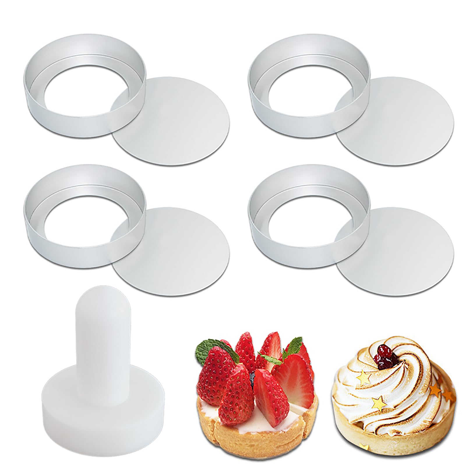 Amazon.com: Eonenomi Mini Tart Pans with Removable Bottom Set of 4 ...