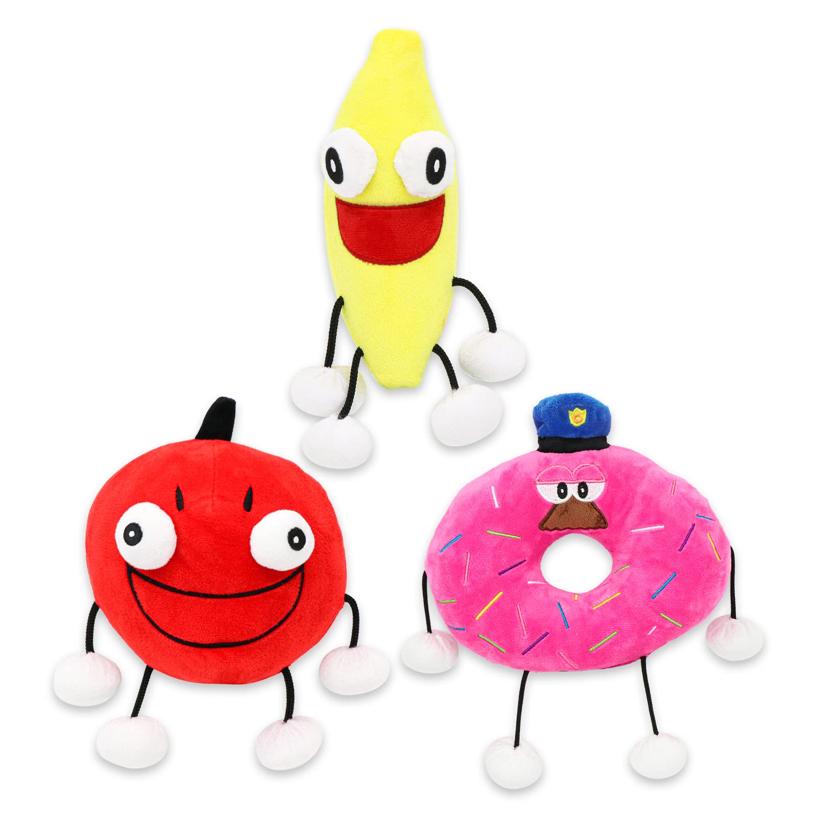 Shovelware Brain Game Plush Fruit Plush, 10" Cute Soft Banana Pear ...