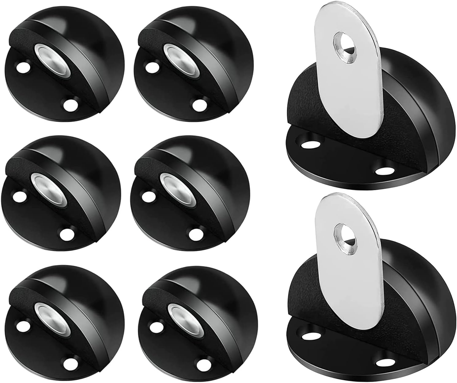 Amazon.com: KOLAKO Magnetic Door Stops, Black Door Stoppers Floor Mount ...