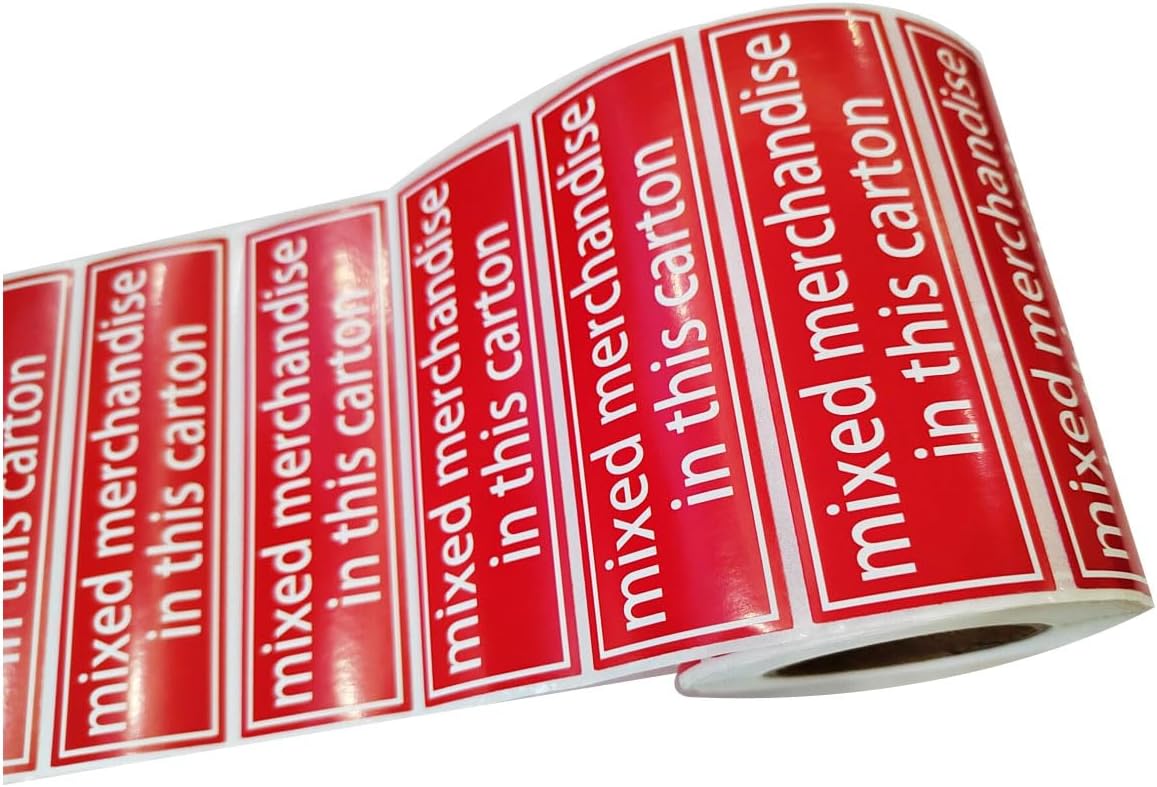 Amazon.com : Mixed Merchandise in This Carton Stickers Labels, 1.25 x 4 ...