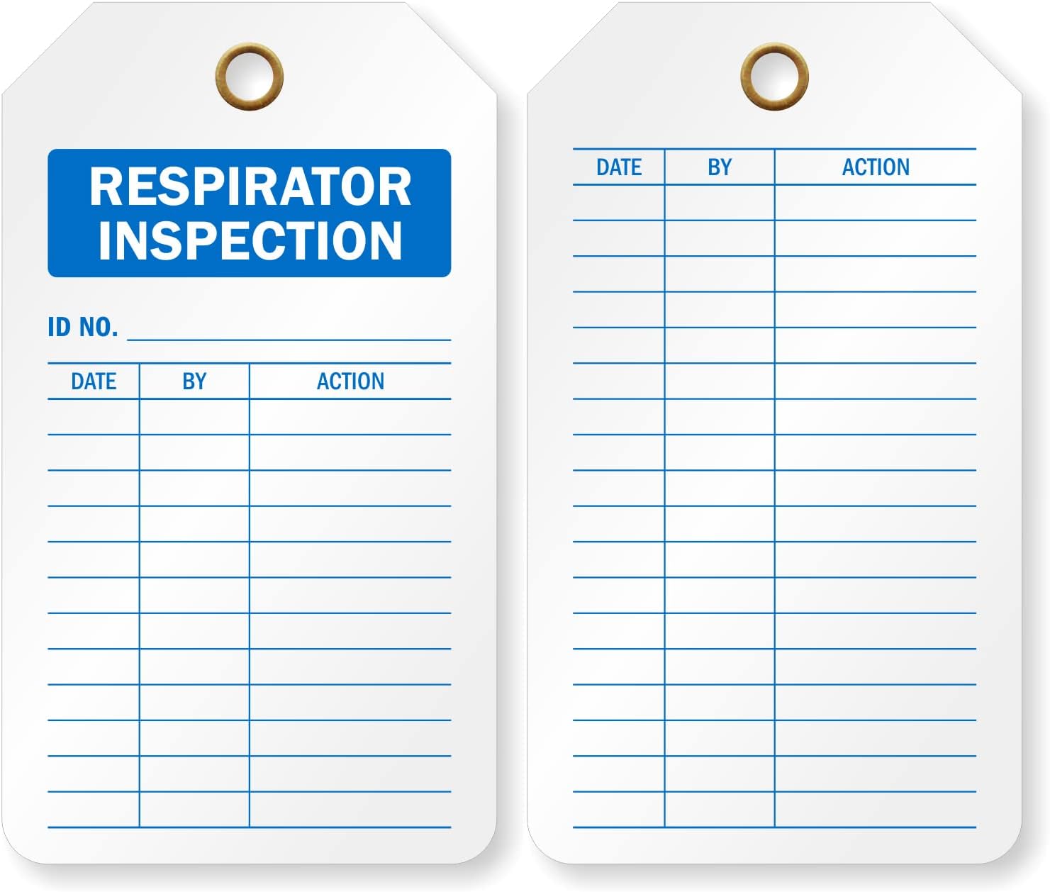 Amazon.com: SmartSign 2 Sided Respirator Inspection Tag | 2.125" x 4.25 ...