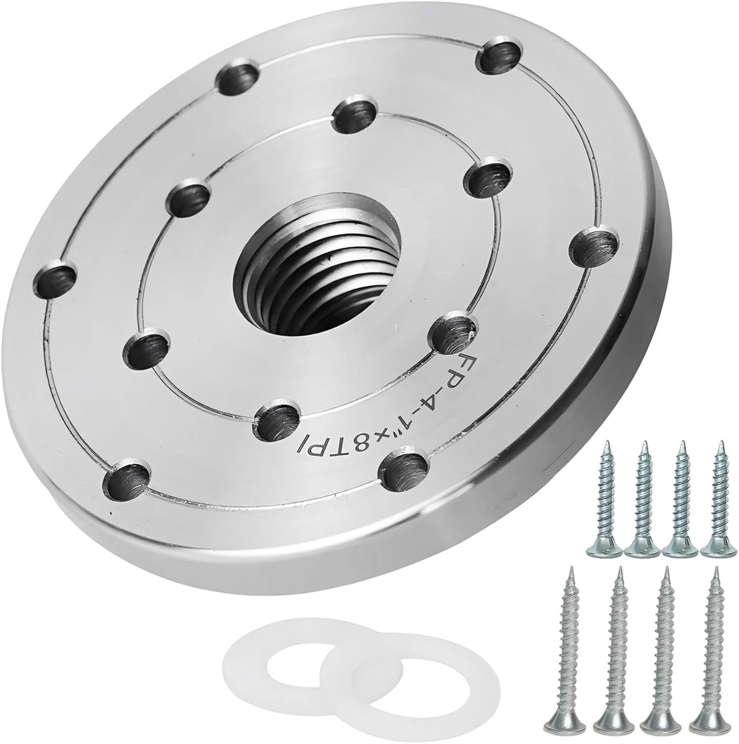 Wood Lathe Faceplate, Alloy Steel Face Plate with Screw Mounting Holes ...