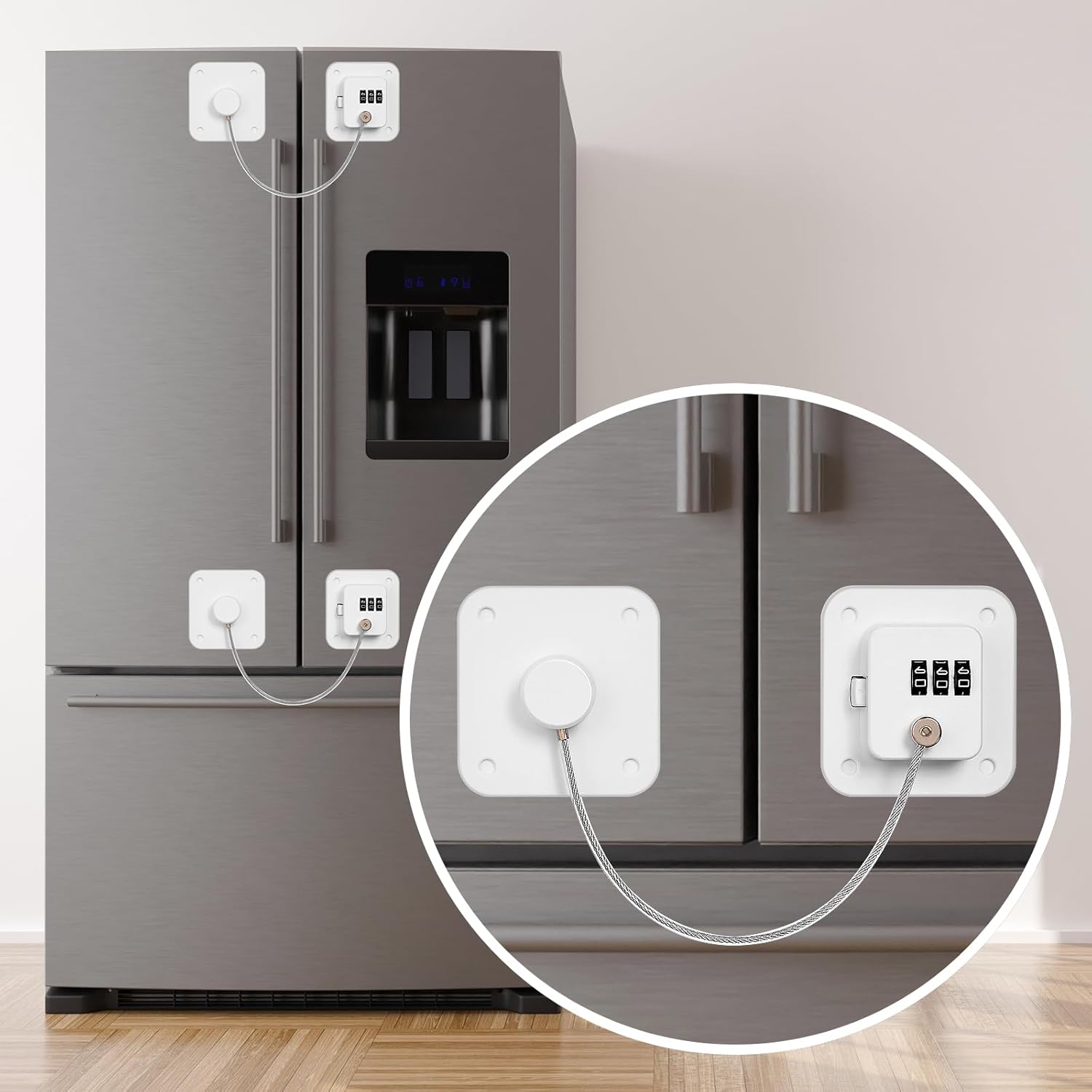 Fridge Locks for Kids, 2 Pack Mini Fridge Locks for Adults Refrigerator ...