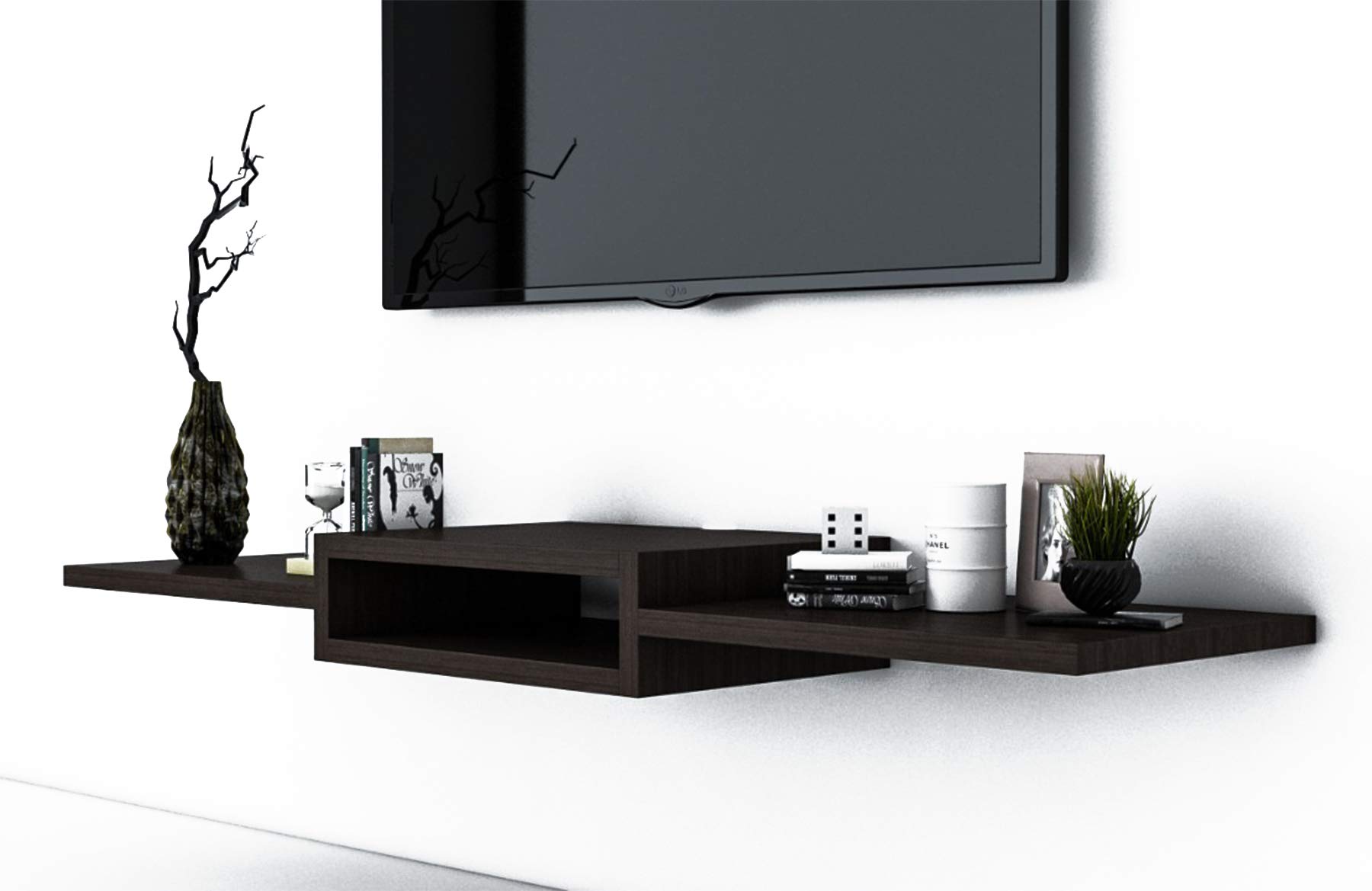 Buy Aart Store Wooden Wall Mounted TV Unit, TV Cabinet for Wall, TV ...