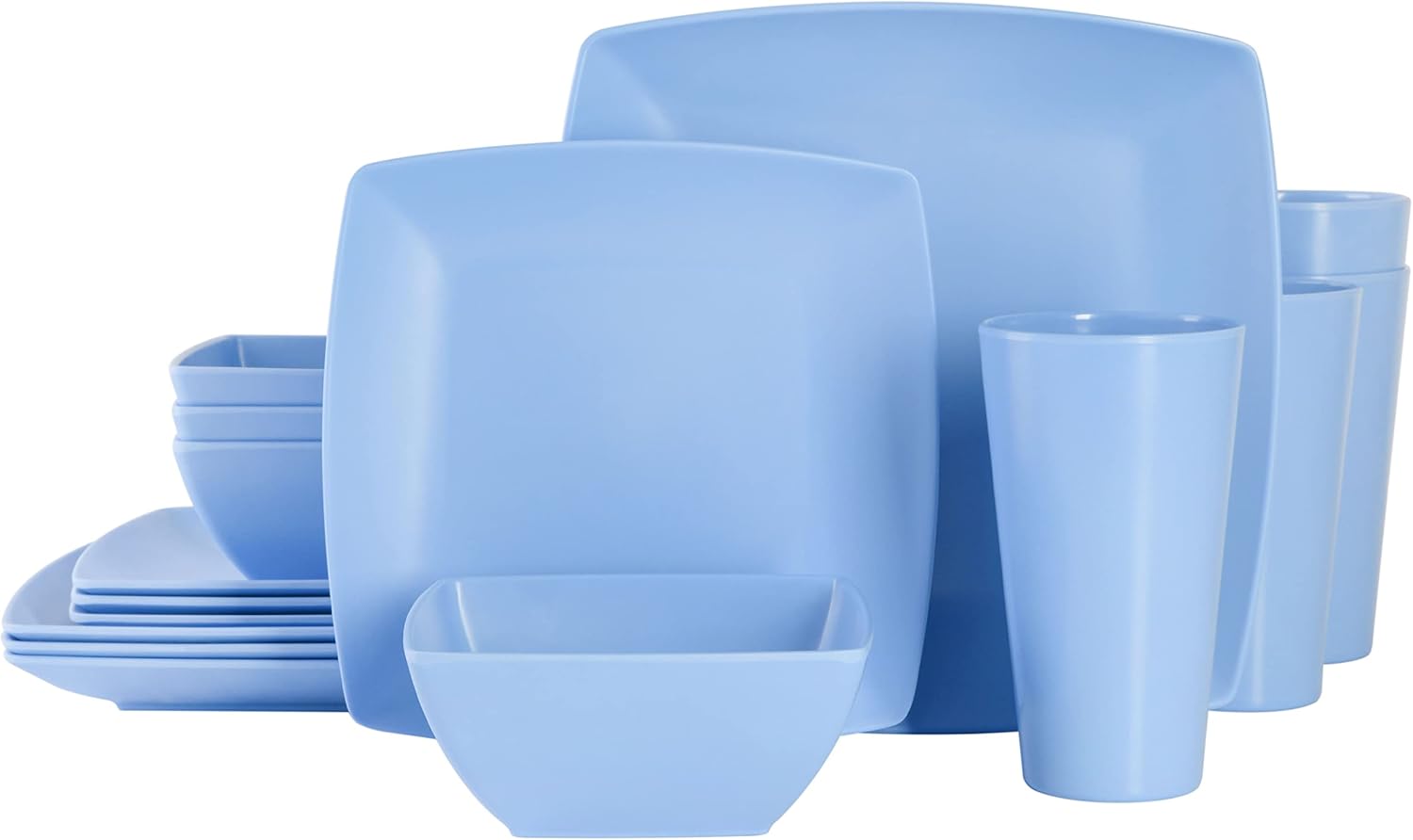 Amazon.com | Gibson Home Soho Grayson Square Melamine Dinnerware Set ...
