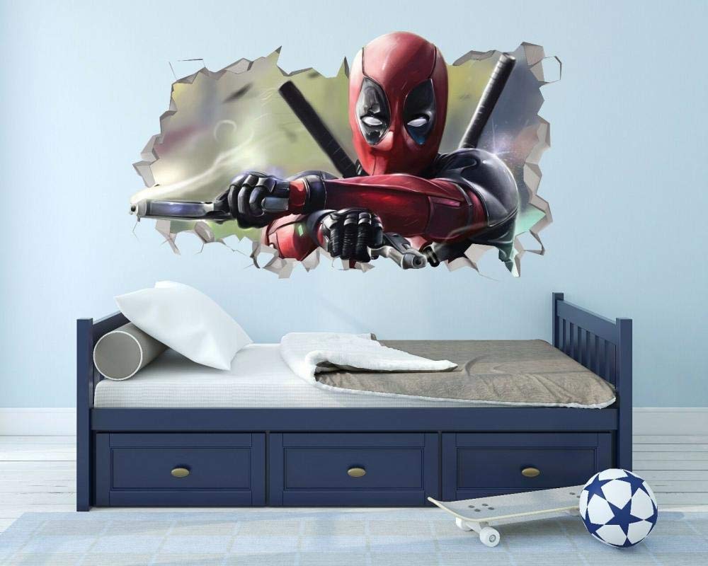 Deadpool Wall Decal DeadPool 3D Wall Stickers For Children's