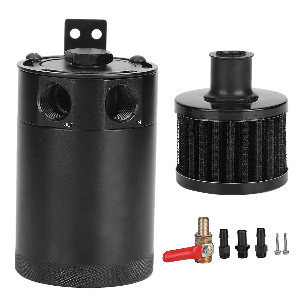 Buy KIMISS Universal Oil Catch Can Kit,2?Port Reservoir Tank with Drain ...