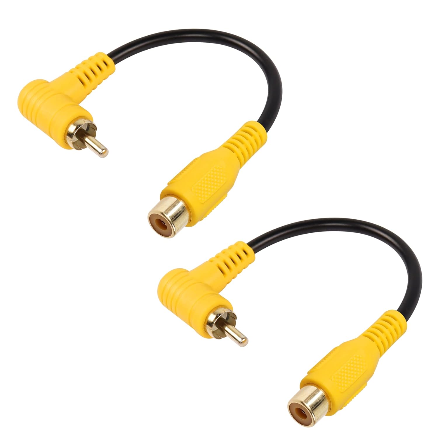 Amazon.com: SinLoon Short RCA Cable, 2-Pack 90 Degree RCA Male to ...