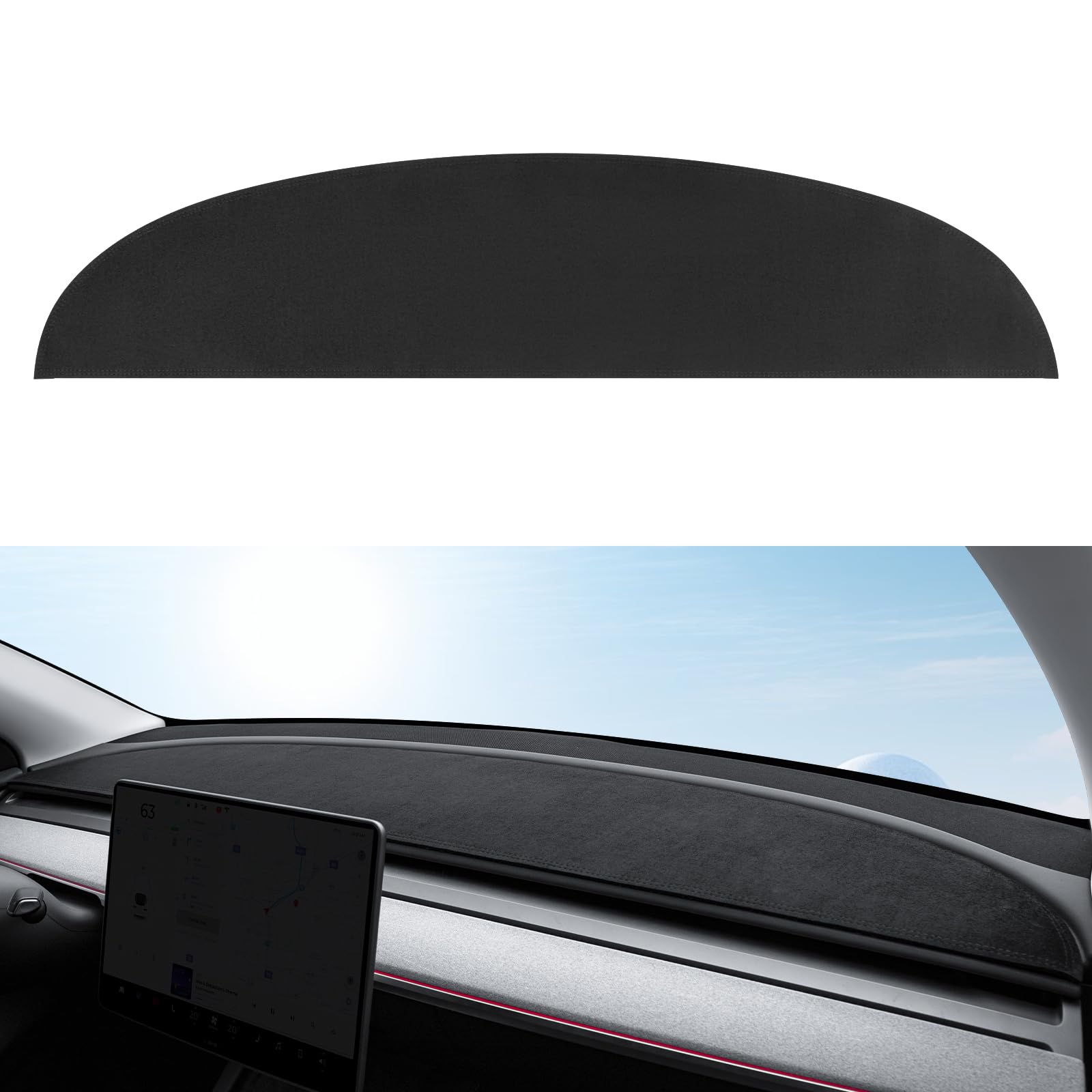 Amazon.com: ALEVILB Dashboard Cover for Tesla Model 3 & Y, Non-Slip ...