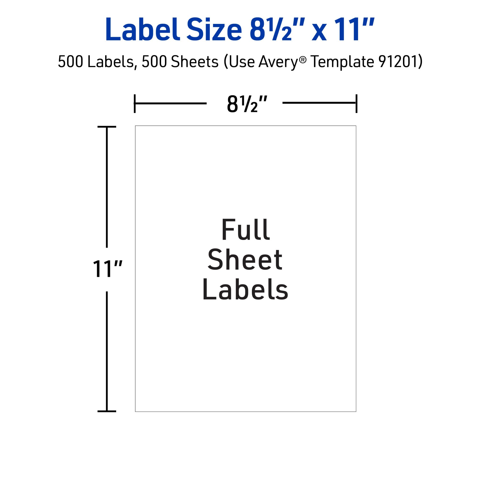 Snapklik.com : Avery Full-Sheet Printable Shipping Labels, 8.5" X 11 ...