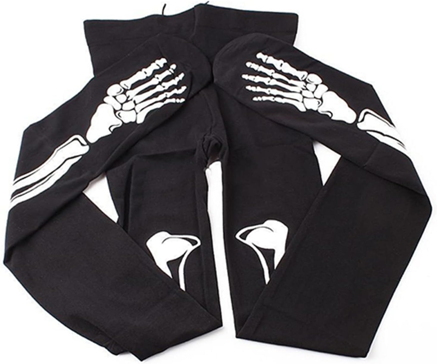XUZE Women's Sexy Skeleton Tattoo Pantyhose, Fashion Stove Pipe Skull ...