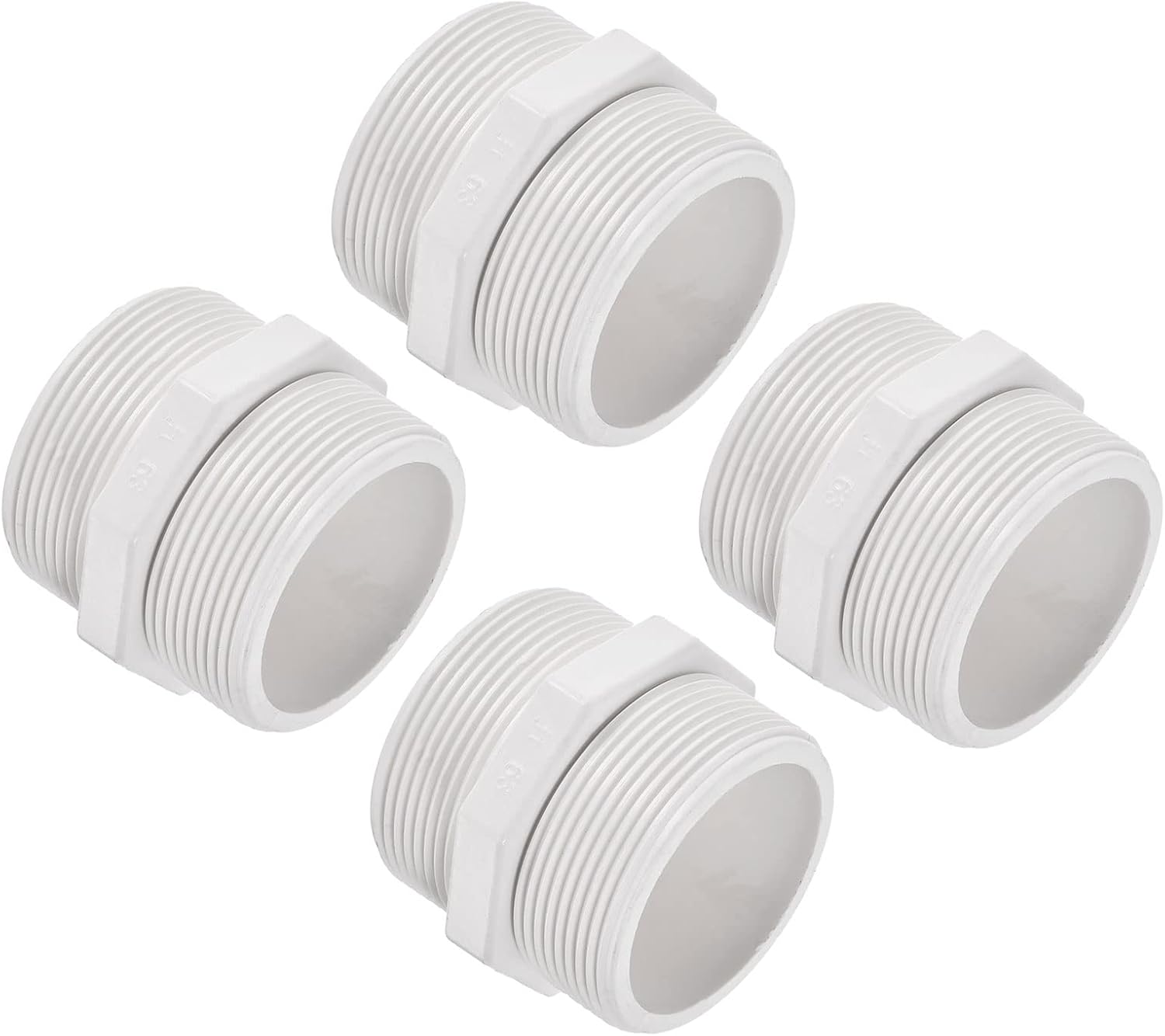 Amazon.com: M METERXITY 4 Pack PVC Male Thread Pipe Fitting - Hex G2 ...