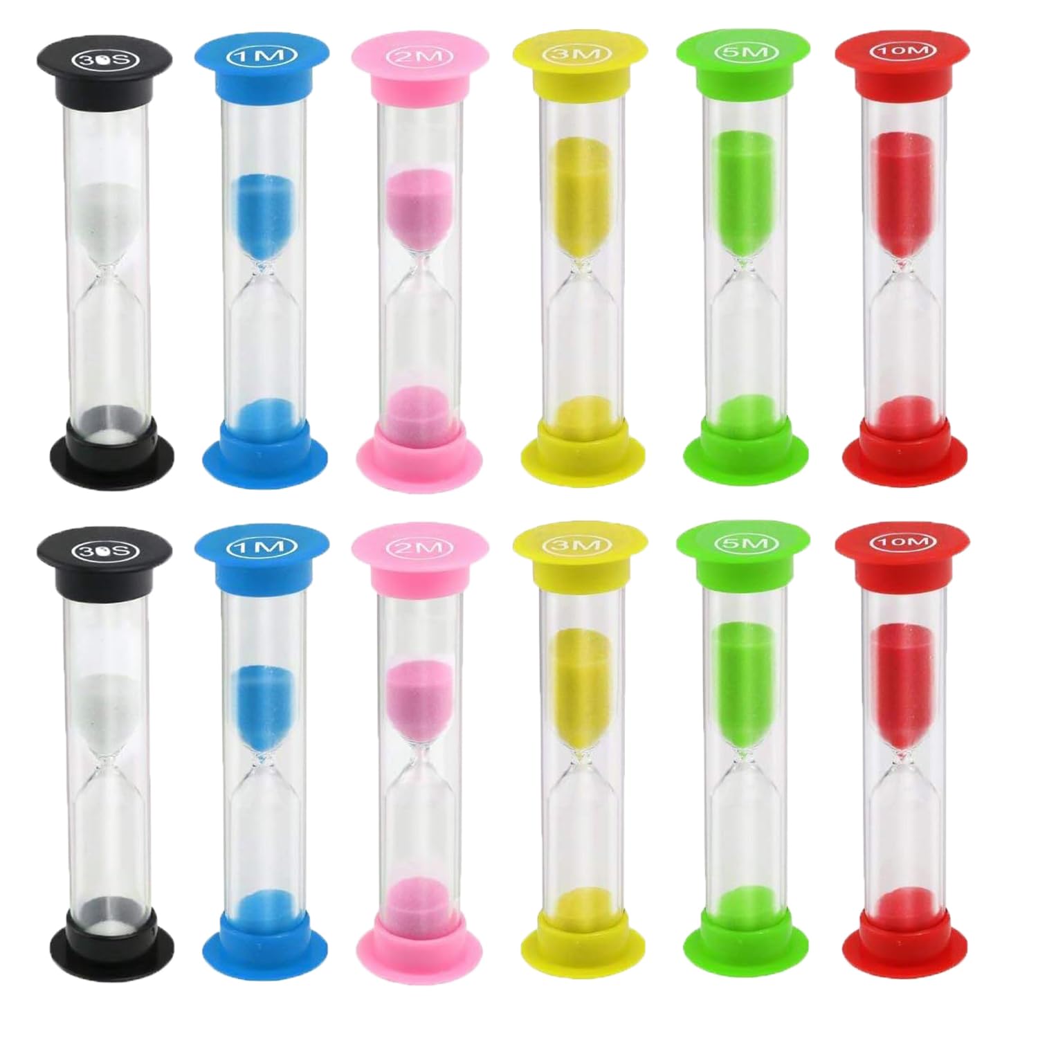 Amazon.com: Sand Timer, KISEER 12 Pcs Colorful Hourglass Sandglass Sand ...