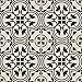 Amazon.com: 12x12 Flora Black White Encaustic Ceramic Tile (one Piece ...