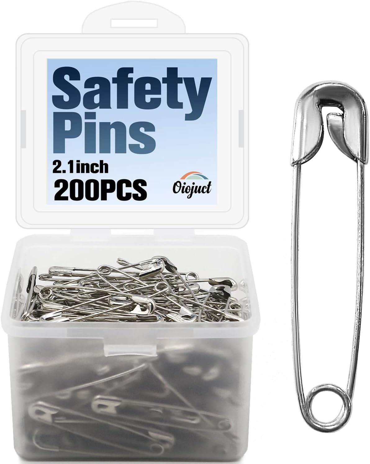 Amazon.com: 80Pcs Extra Large Safety Pins 2.2 inch (55mm) -Heavy Duty ...
