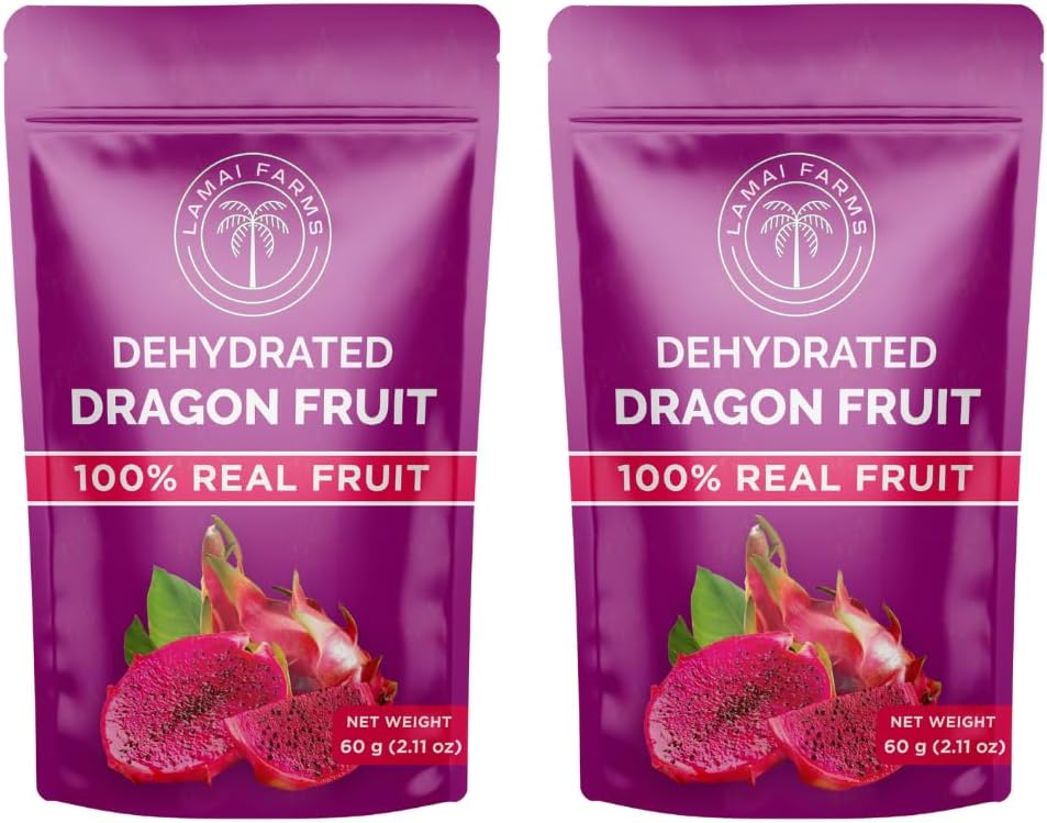 Amazon.com: Dried Dragon Fruit Chips 7.05 oz Dried Fruit Snacks Pitaya ...