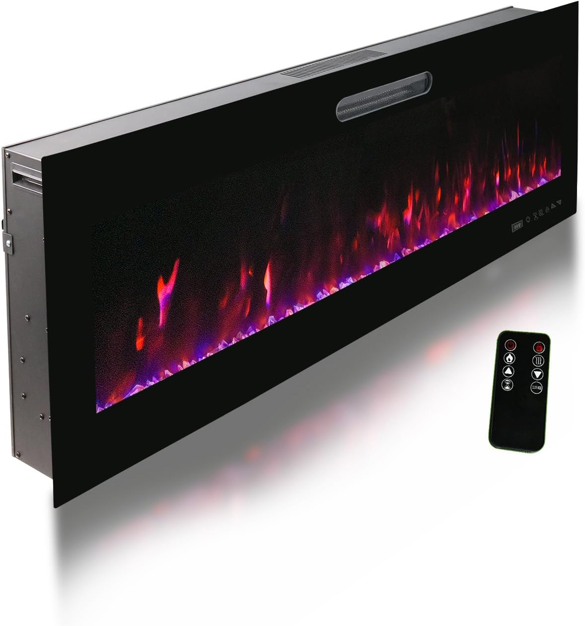 Amazon.com: Hello.Dr 60" Ultra-Thin Electric Fireplace Recessed and Wall Mounted - Touch Screen ...