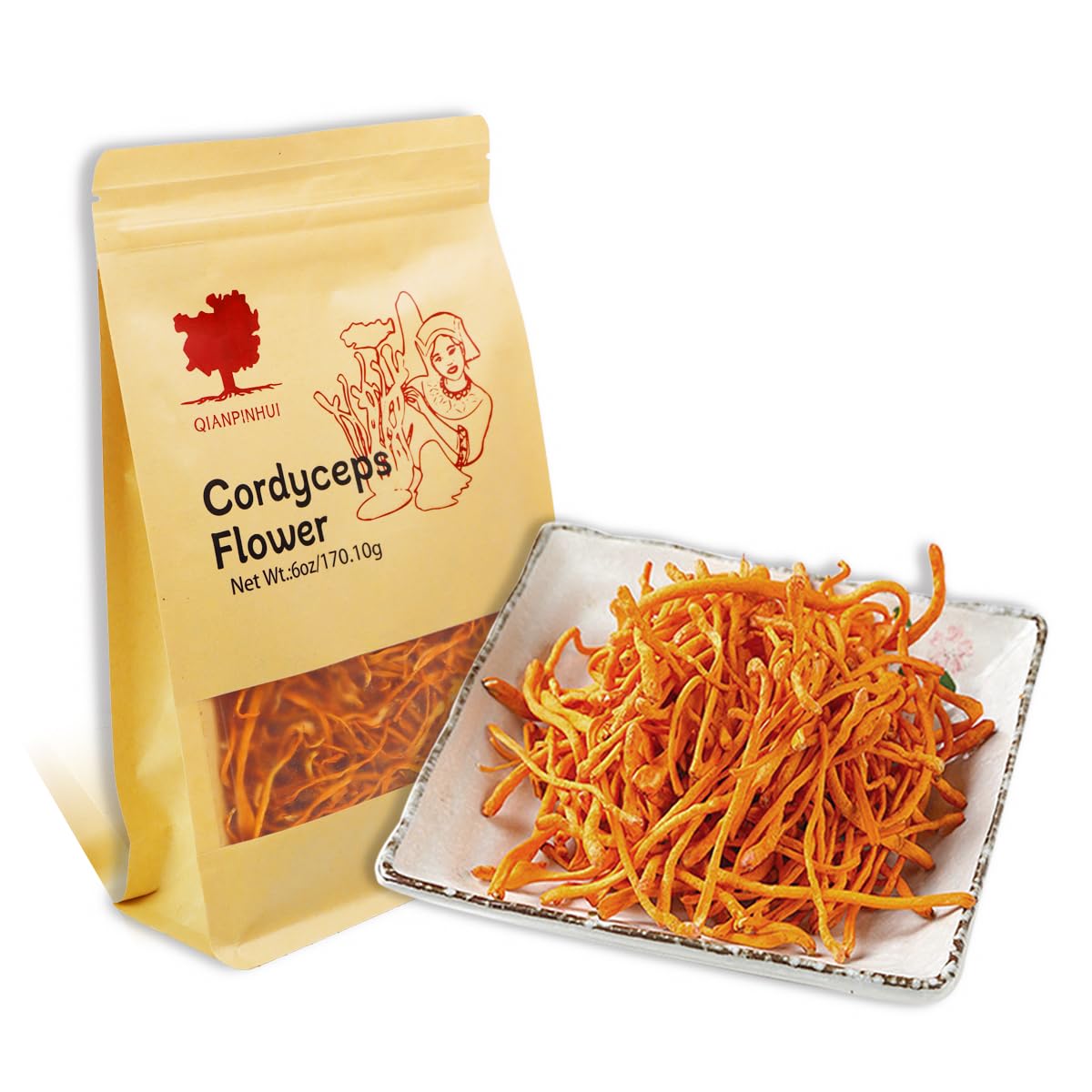 Amazon.com : QIANPINHUI Cordyceps Flower Whole Dried Cordyceps Mushroom ...