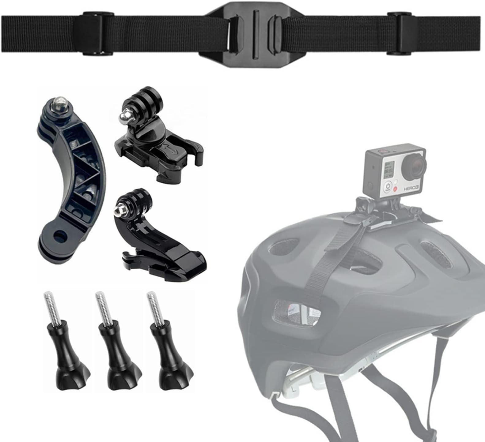 Amazon.com: Strap Mount for Gopro for Helmets, Adjustable Mounting ...