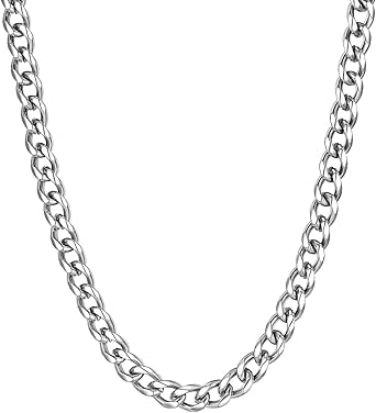 ChainsHouse Miami Cuban Chain Necklace for Men, 6mm/10mm/14mm Width, 18K Gold Plated/Stainless ...