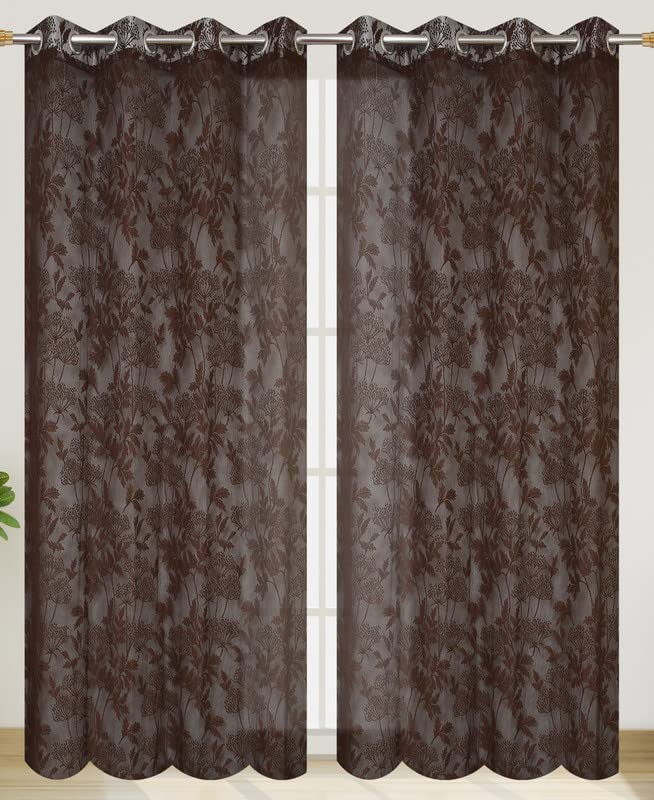 Buy FABREEVA Heavy Polyester Glittering Tissue Net Lily Floral Semi ...