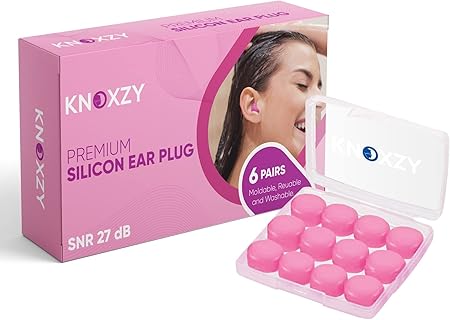 Knoxzy Tappi per le orecchie in silicone riutilizzabili impermeabili ...