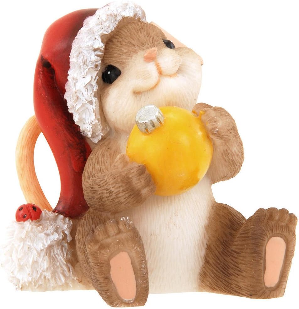 Amazon.com: Enesco Charming Tails Gift Holding Ornament, Figurine ...