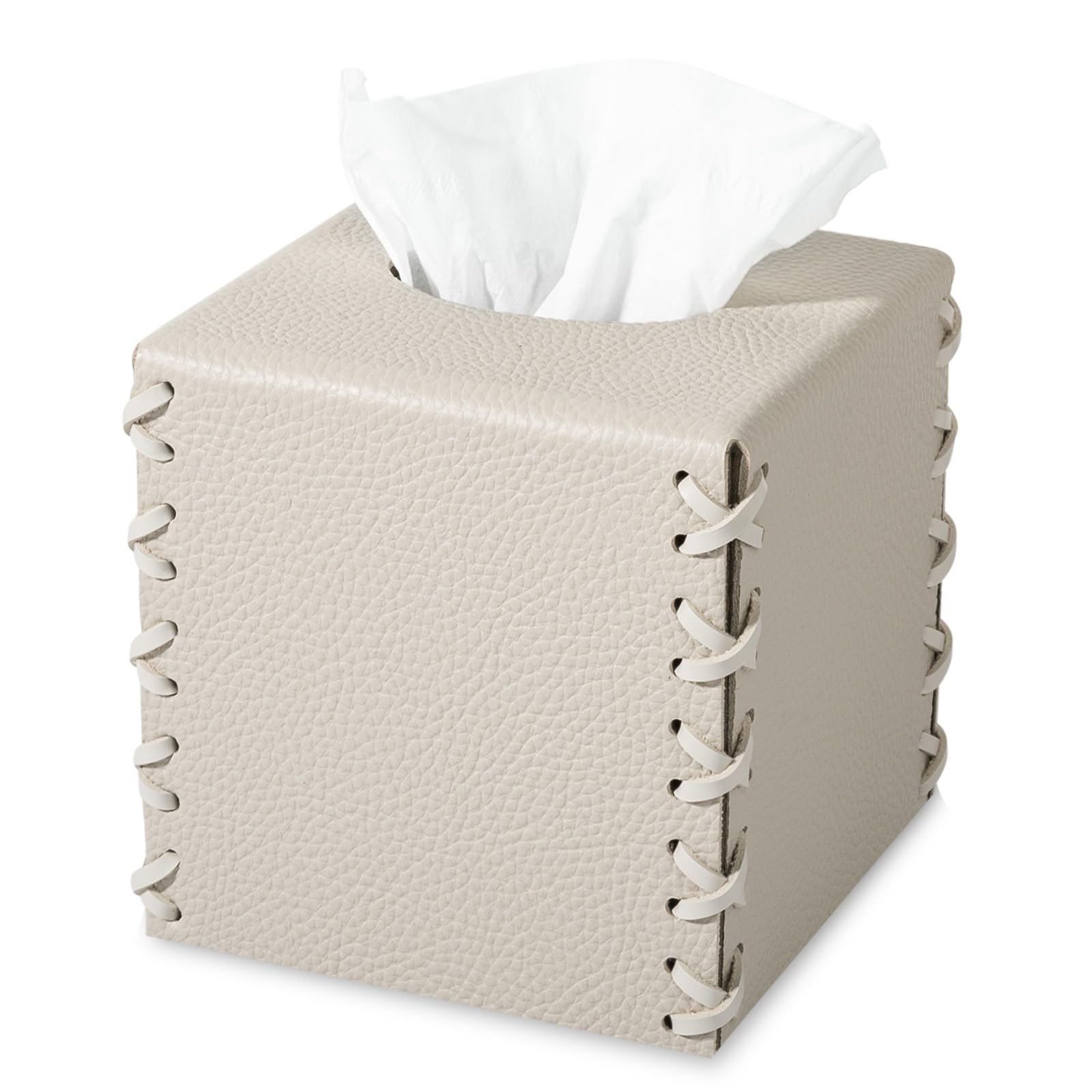 Amazon.com: Tissue Box Cover PU Leather Tissue Holder Square Decorative ...