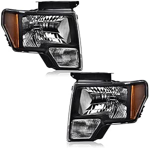 G-PLUS Pair Headlight Assemblies Compatible with Ford F150 2009-2014 ...