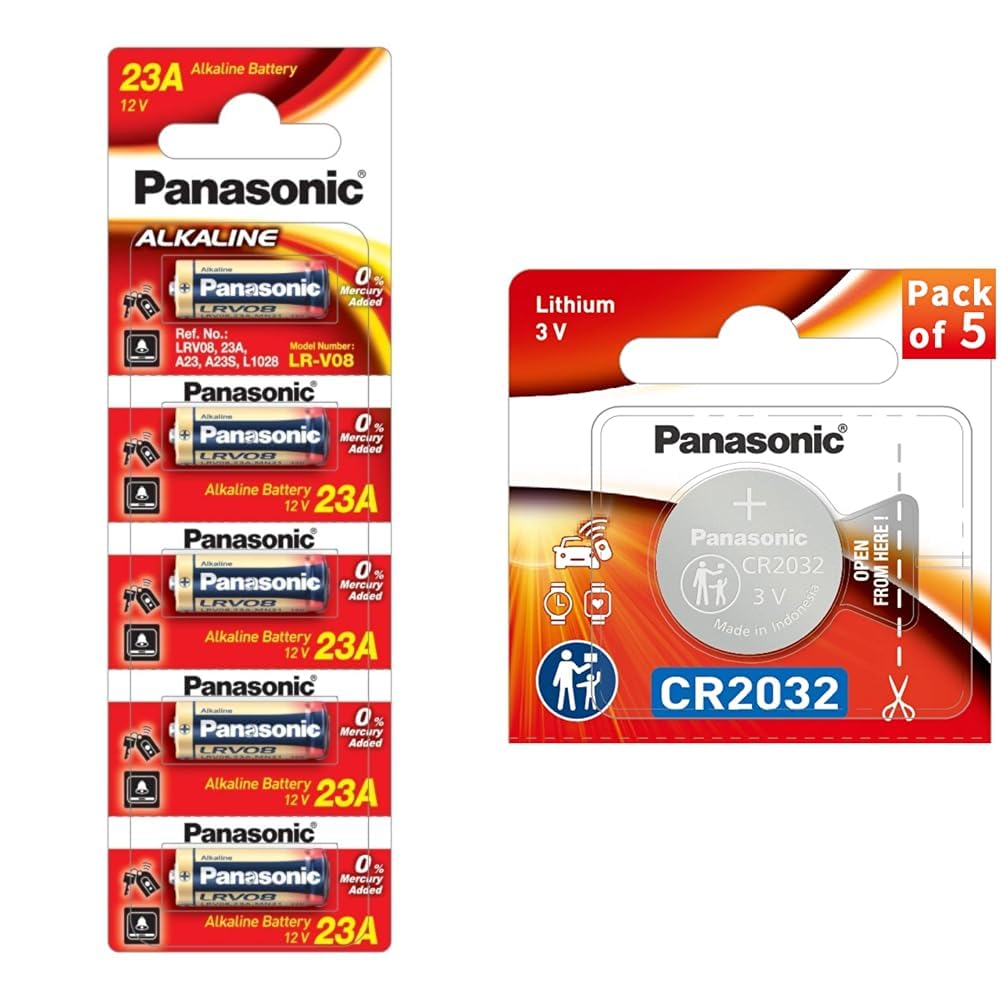 Panasonic Alkaline A23 12V Battery, Pack of 5 : Amazon.in: Electronics