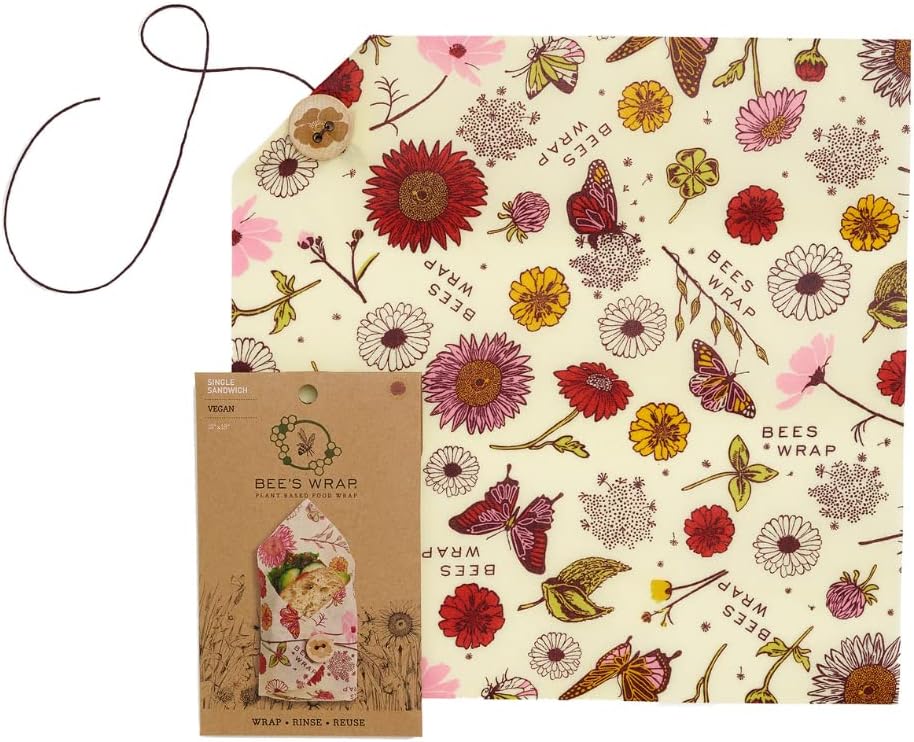 Amazon.com: Bee's Wrap - Vegan Sandwich Wrap - Made in the USA with ...