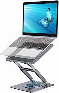 Amazon.com: MCHOSE Adjustable Laptop Stand for Desk, Ergonomic 360 ...