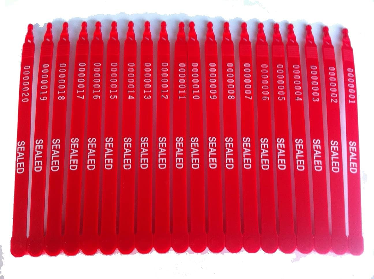 Amazon.com: ZWL 200 Pack Red Tite-Lock Plastic Truck Seals Tamper ...