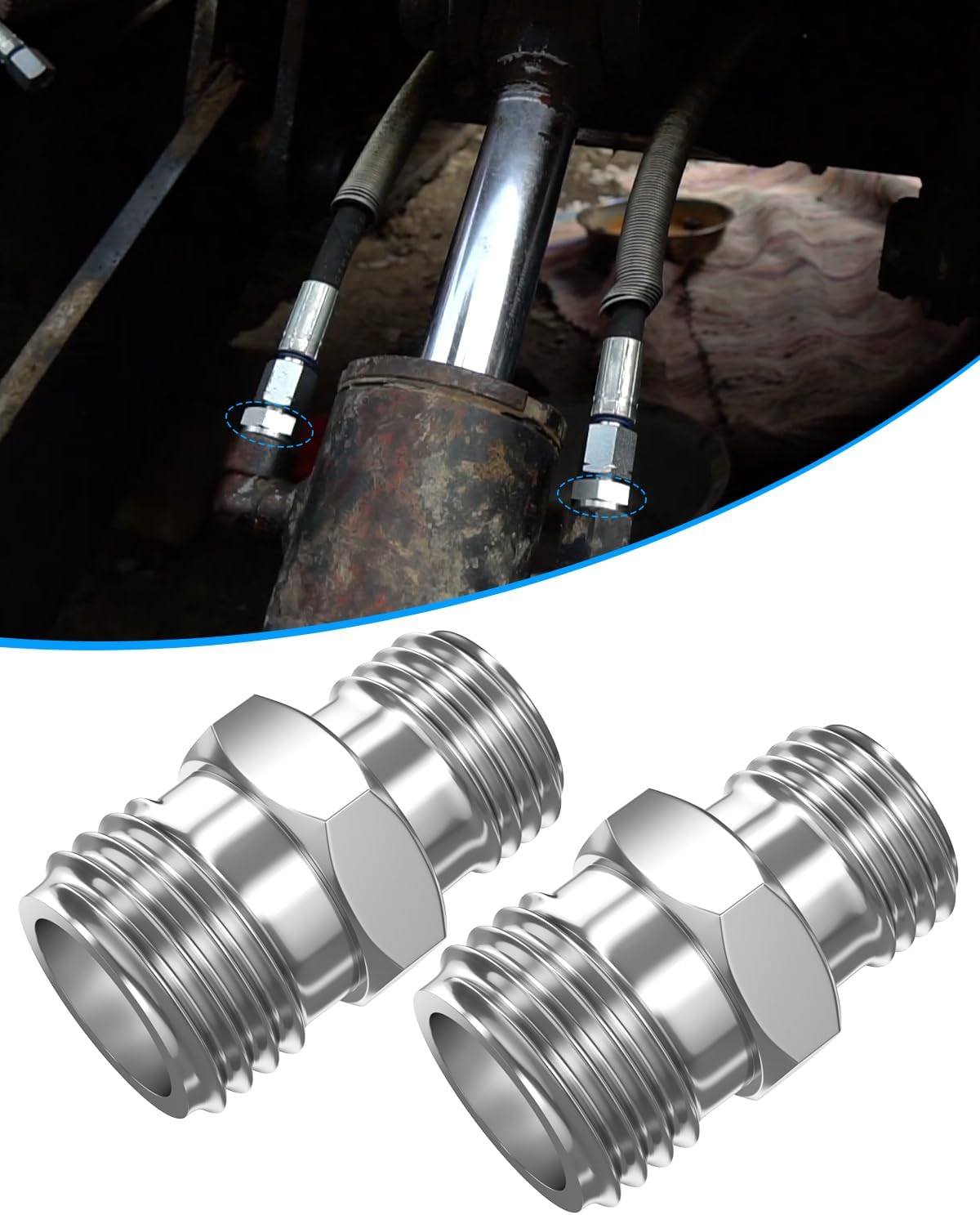 Amazon.com: Foruly Replaces 115757 Hydraulic Attachment Fittings M14 to ...