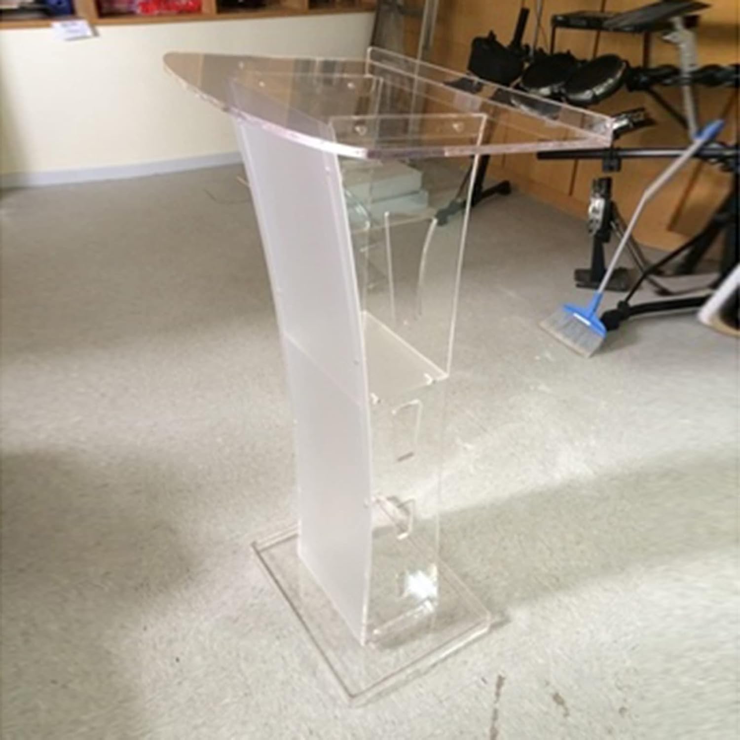 Amazon.com: Acrylic Tall Lectern Podium Stand, Transparent Portable ...