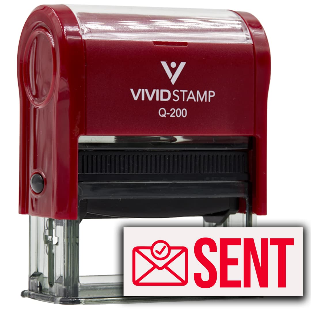 Amazon.com : Rubber Stamp Sent (Mail Sent) Self-Inking (Red Ink) - Q ...