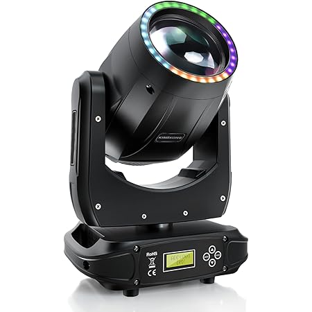 U`King Luces de cabeza móvil para DJ, 150 W, 16 gobos, 15 colores, 16 ...