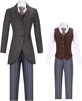 Amazon.com: Mens Corpse Bride Costume Victor Van Dort Groom Grey Suit ...